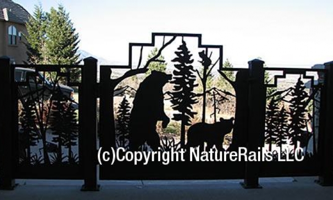 Custom Gate Design for Deck Park Garden or Pedestrian Path ...