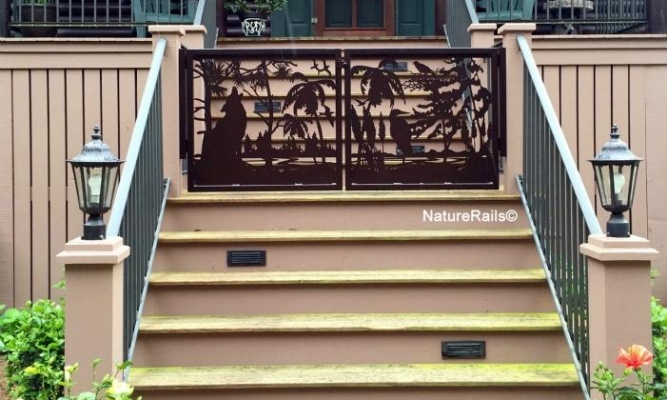 Custom Gate Design for Deck Park Garden or Pedestrian Path ...